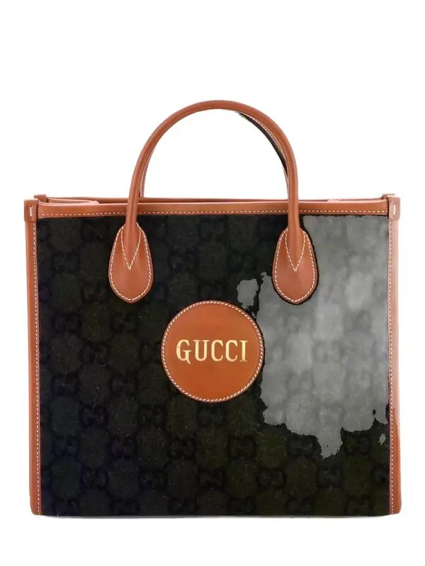 Gucci Off The Grid Gg Wool Small Tote Bag - Green