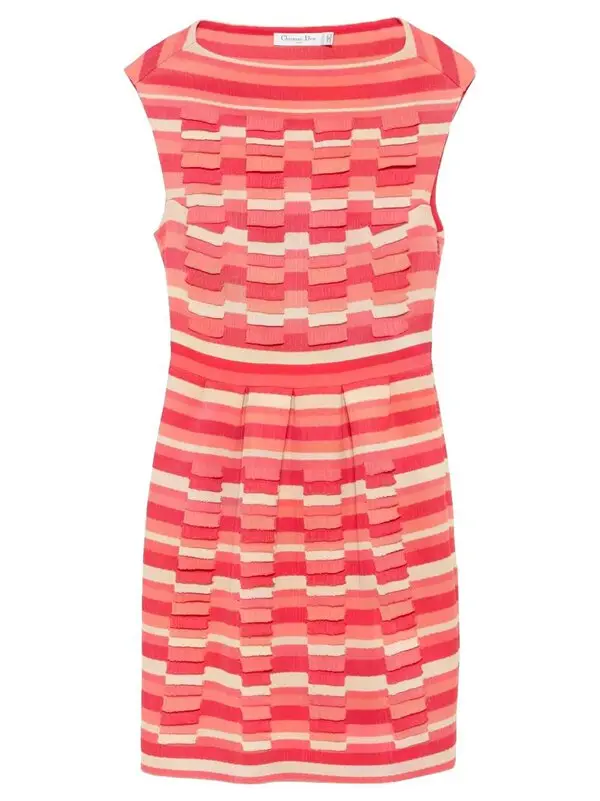 Dior Striped Mini Dress - Pink