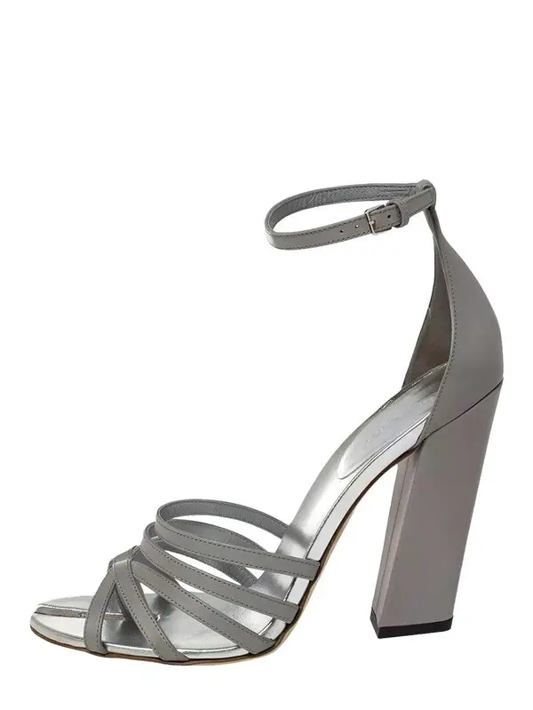 Burberry 115mm Strappy Sandals - Grey