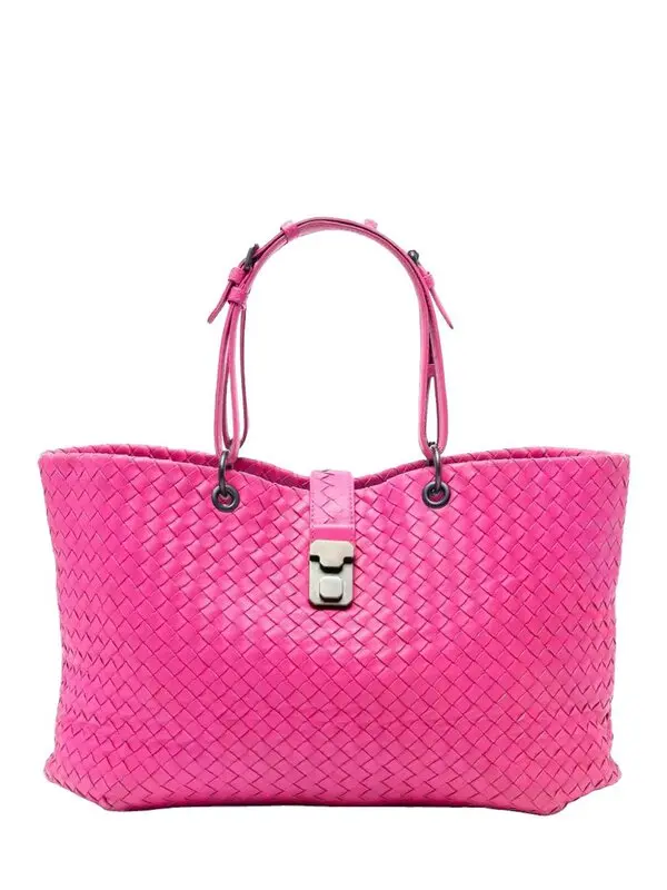Bottega Veneta Large Nappa Intrecciato Capri Tote Bag - Pink