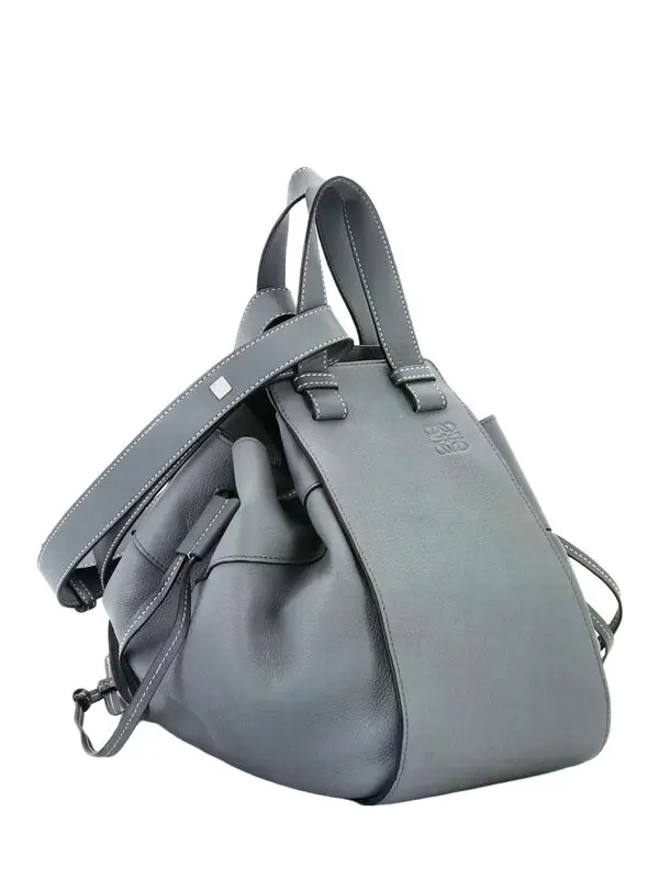 Loewe Hammock Nugget Bag Leather Crossbody Bag - Grey