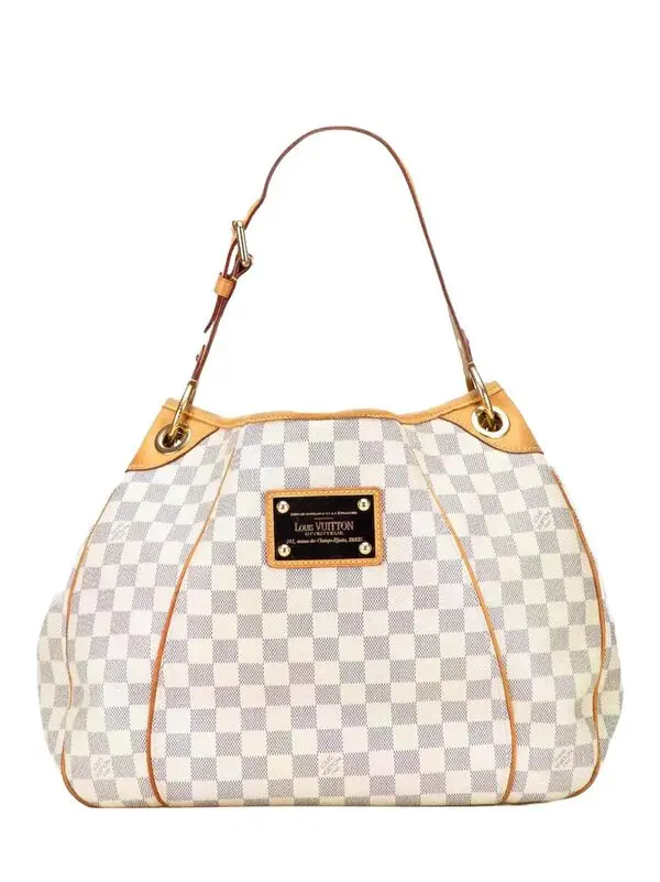 LOUIS VUITTON 2008 Damier Azur Galliera Pm Shoulder Bag - White