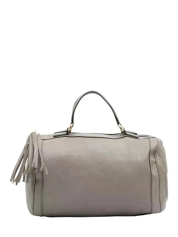 Gucci Pebbled Calfskin Soho Boston Bag - Grey