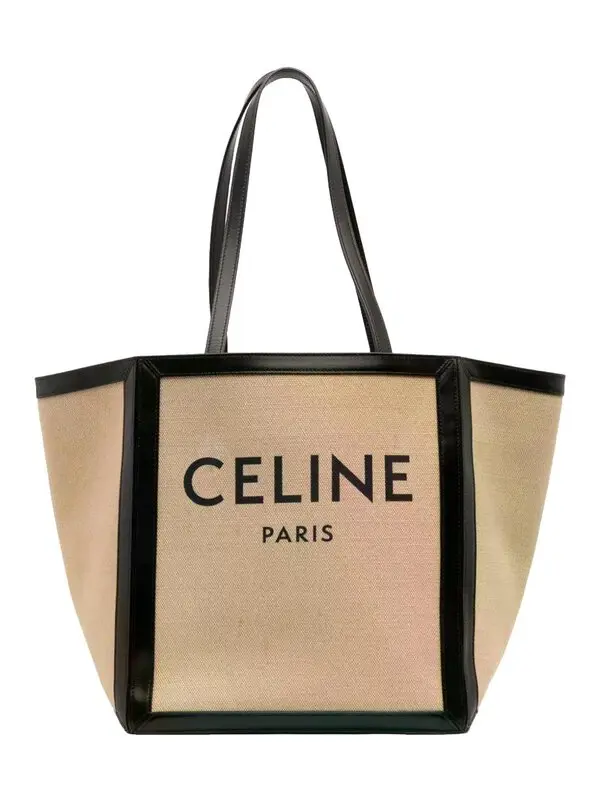 Celine 2021 Large Canvas Vertical Cabas Tote Bag - Brown