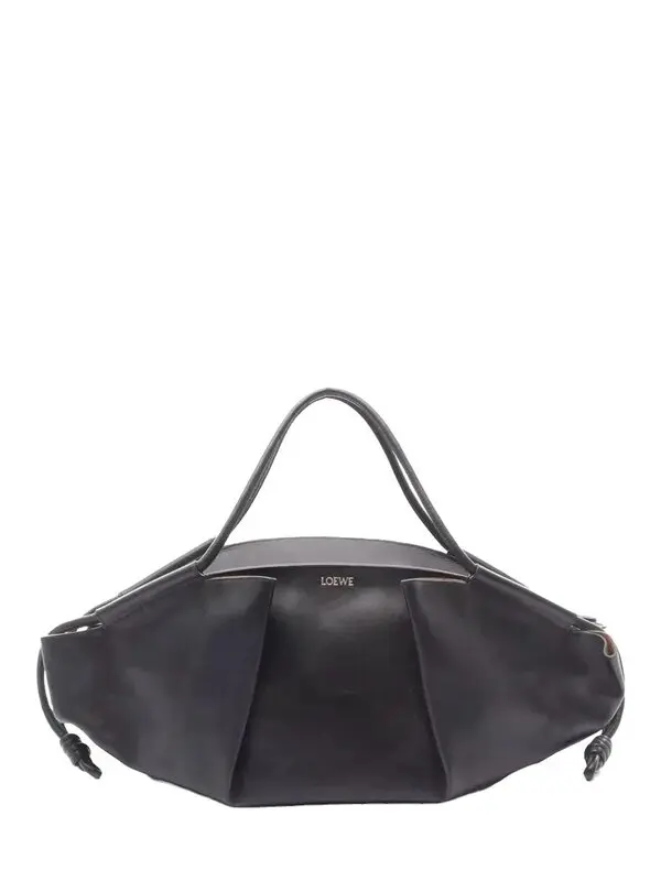Loewe Shiny Calfskin Paseo Xl Tote Bag - Black