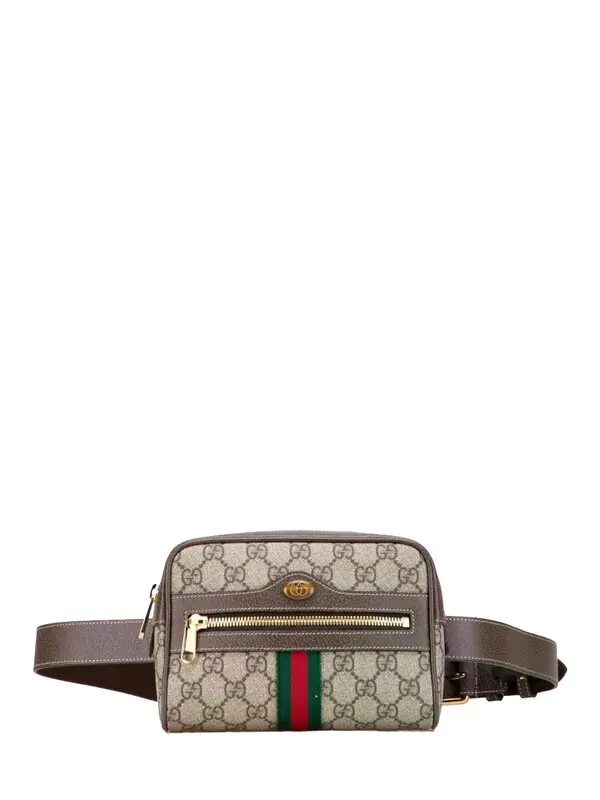 Gucci Gg Supreme Ophidia Belt Bag - Brown
