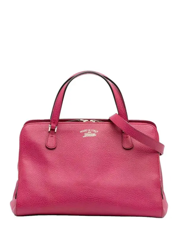 Gucci Calfskin Swing Top Handle Satchel - Pink