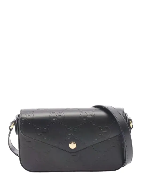 Gucci Gg Embossed Mini Shoulder Bag - Black