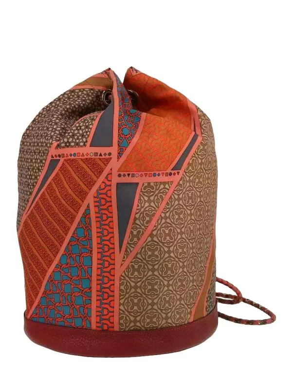 Hermès Pre-owned Soie Cool Drawstring Bucket Bag - Brown