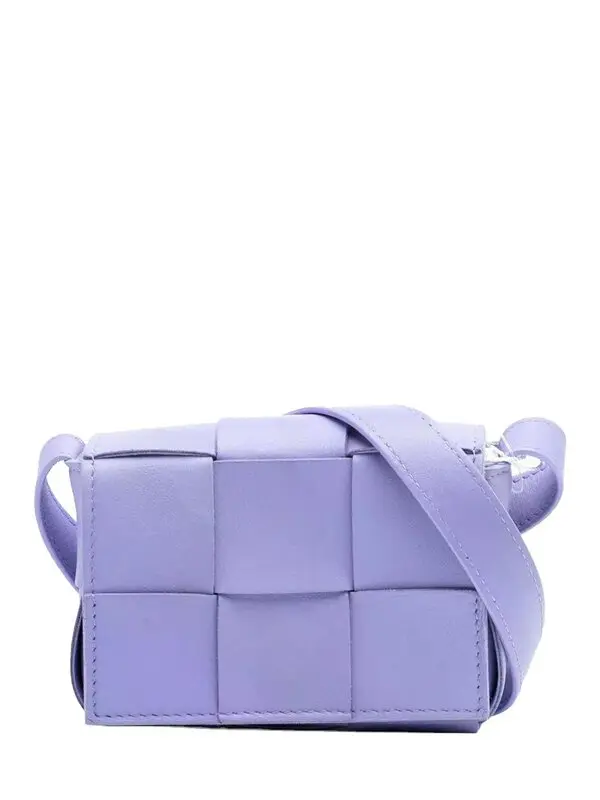 Bottega Veneta Extra Mini Nappa Maxi Intrecciato Cassette Crossbody Bag - Purple