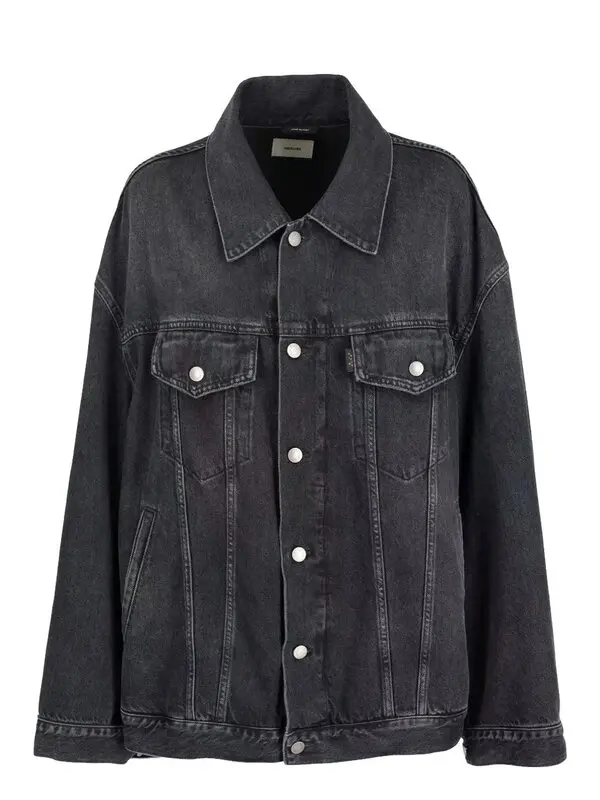 HAIKURE Button-up Denim Jacket - Grey