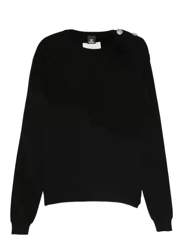 Versace 2005 Button-detail Sweater - Black