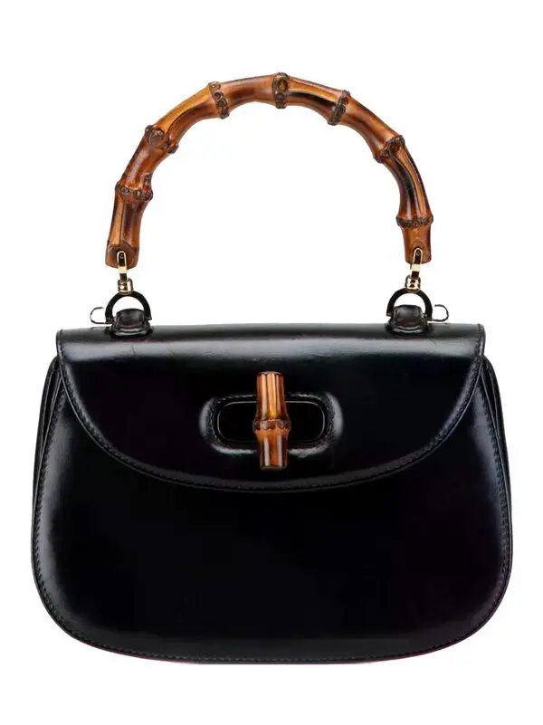 Gucci 20th Century Bamboo Night Satchel - Black