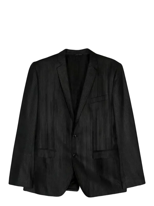 Dolce & Gabbana 2000s Pinstriped Single-breasted Jacket - Grey