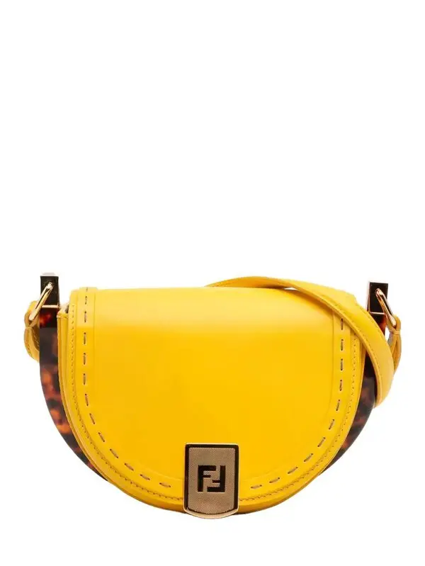 Fendi Leather Moonlight Crossbody Bag - Yellow