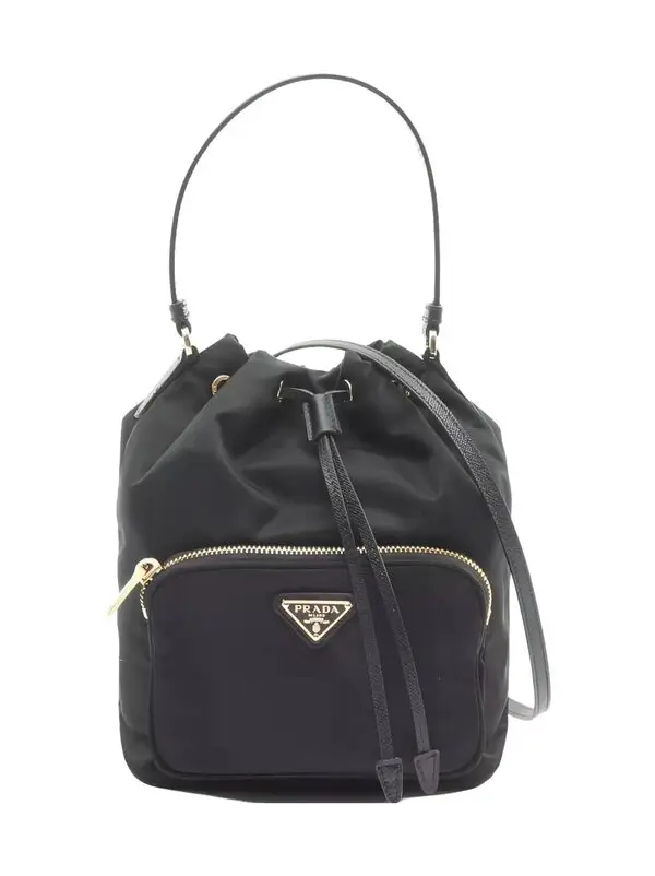 Prada 20s Drawstring Bucket Bag - Black