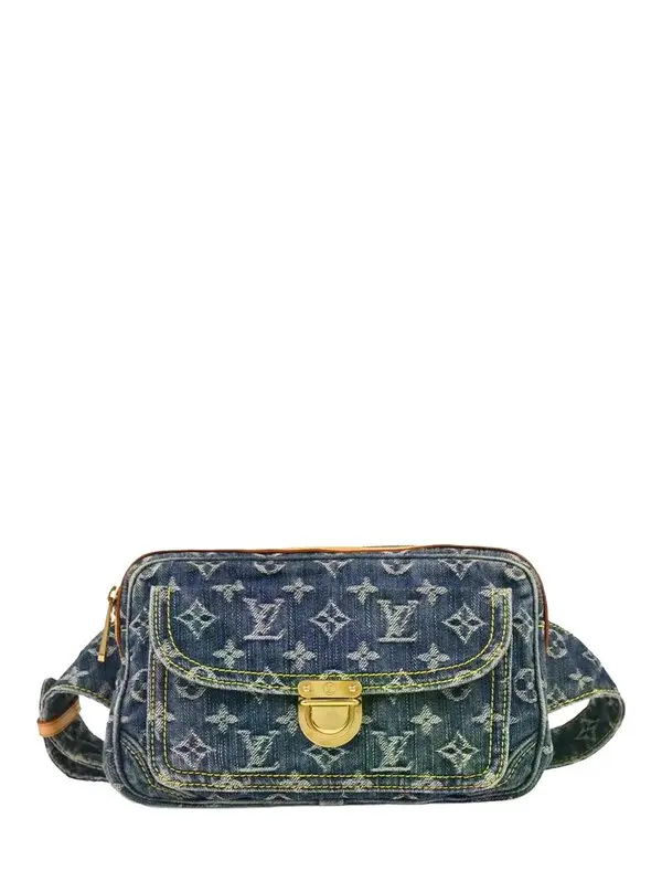 LOUIS VUITTON 2007 Monogram Denim Belt Bag - Blue