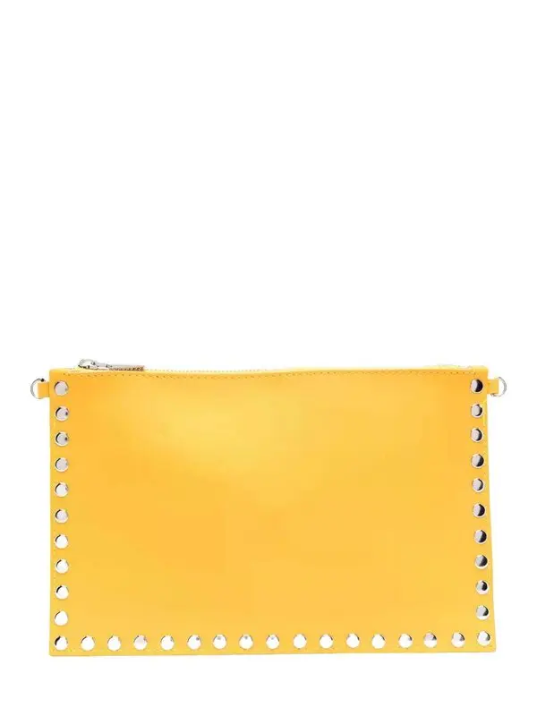 Pierre Cardin 2000s Studded Clutch Bag - Yellow