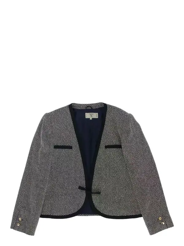 Valentino Garavani 1980s Herringbone Jacket - Grey
