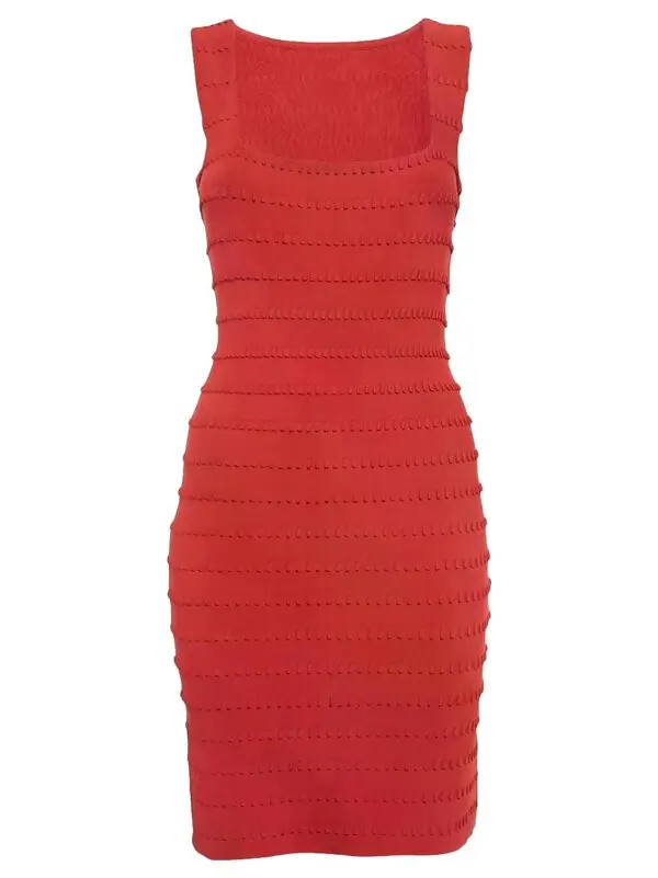 Alaïa Textured Sleeveless Dress - Red