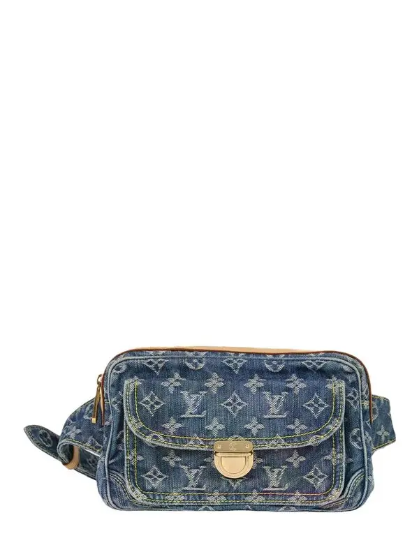 LOUIS VUITTON 2007 Monogram Denim Belt Bag - Blue