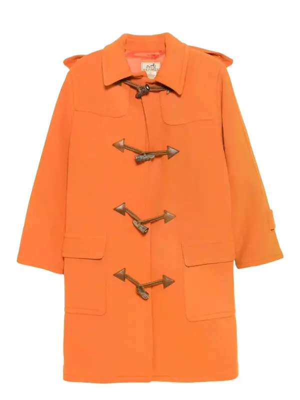 Hermès 1990-2000s Duffle Coat - Orange