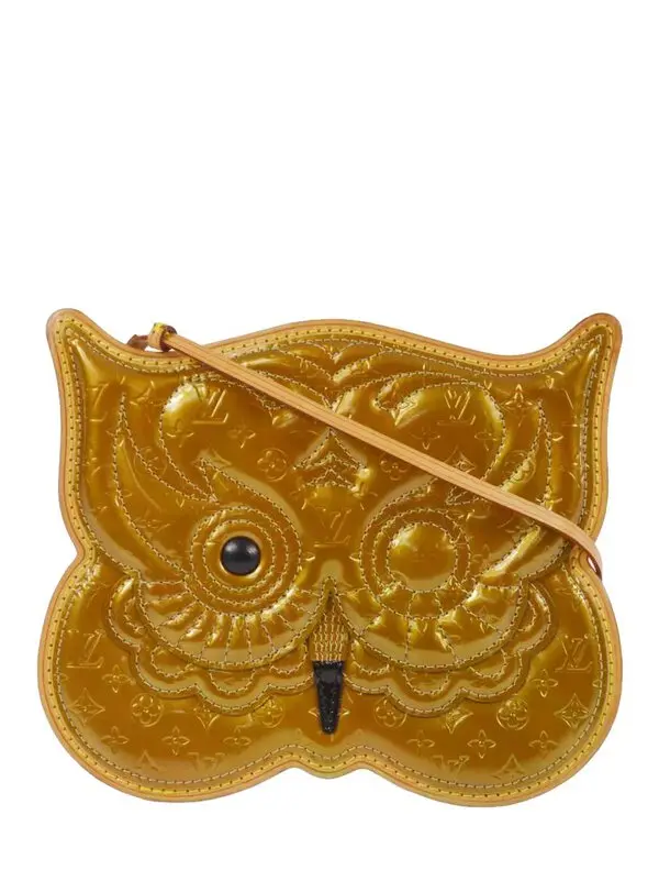 LOUIS VUITTON 2002 Pochette Conte De Fées Owl Mini Bag - Gold