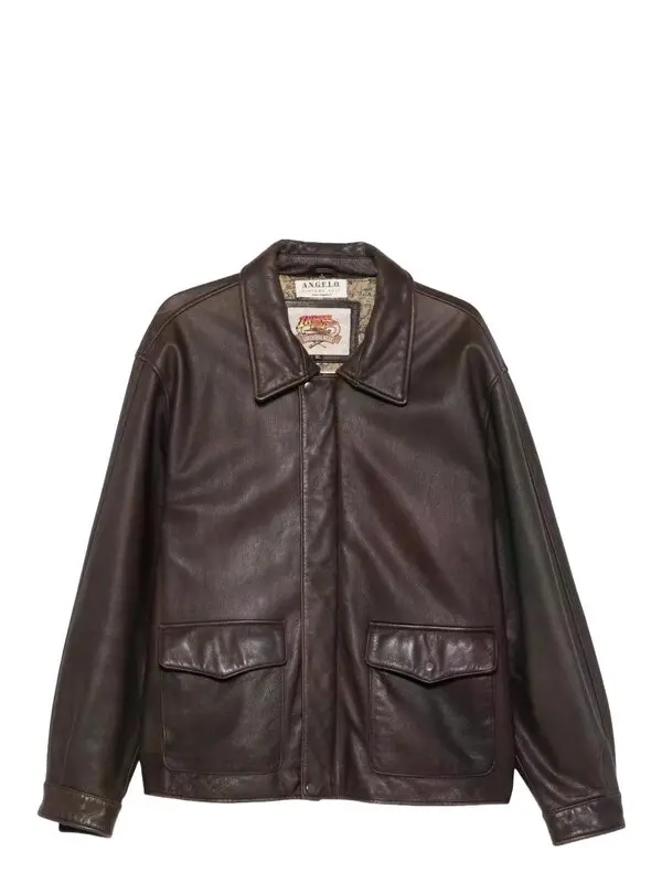 A.N.G.E.L.O. VINTAGE CULT 1990s Leather Jacket - Brown