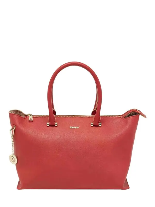 Dkny Vintage Leather Tote Bag - Red