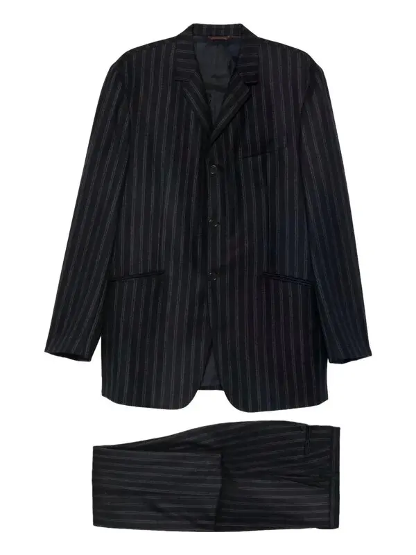 ROMEO GIGLI 1990s Striped Suit - Blue