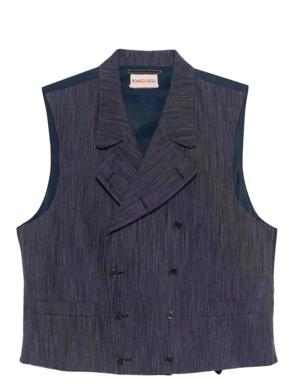 ROMEO GIGLI 1990s Double-breasted Vest - Blue