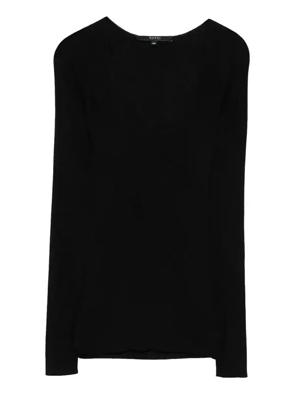 Gucci 2010s Fine-ribbed Top - Black