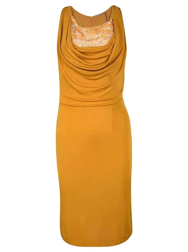 Ermanno Scervino Draped Midi Dress - Orange