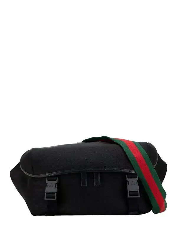 Gucci Techno Canvas Web Belt Bag - Black