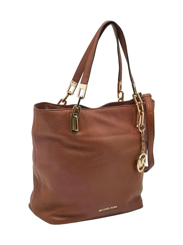 Michael Kors Brooke Leather Tote Bag - Brown