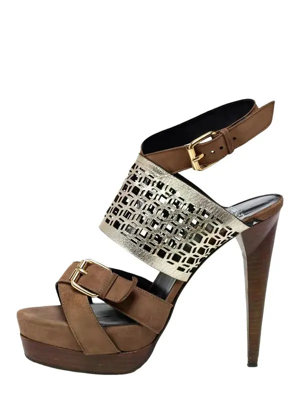 Pierre Hardy 130mm Buckle-detail Platform Sandals - Brown