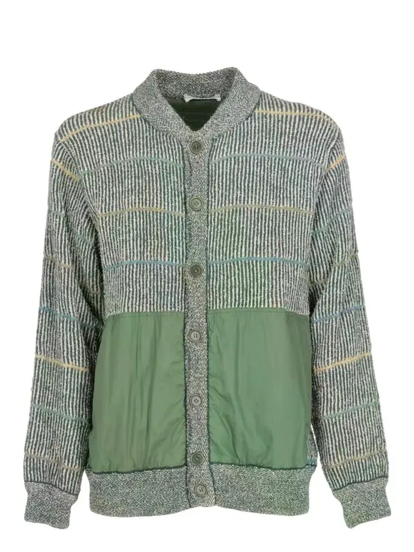 Missoni 1980s Striped Bomber Jacket - Green