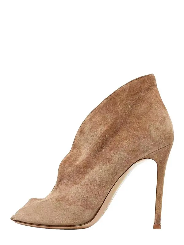 GIANVITO ROSSI 95mm Peep-toe Ankle Boots - Neutrals