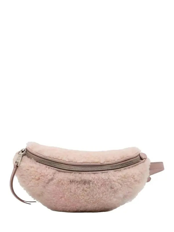 Miu Miu Shearling Convertible Belt Bag - Pink
