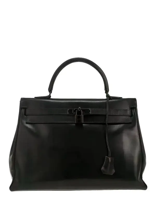 Hermès Kelly So Handbag In Box Leather - Black
