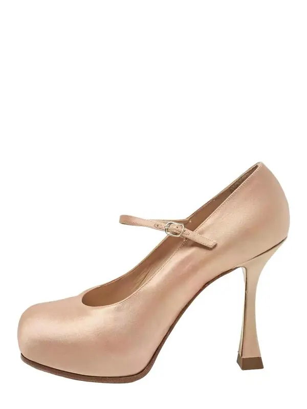Casadei 120mm Satin Buckle Pumps - Pink