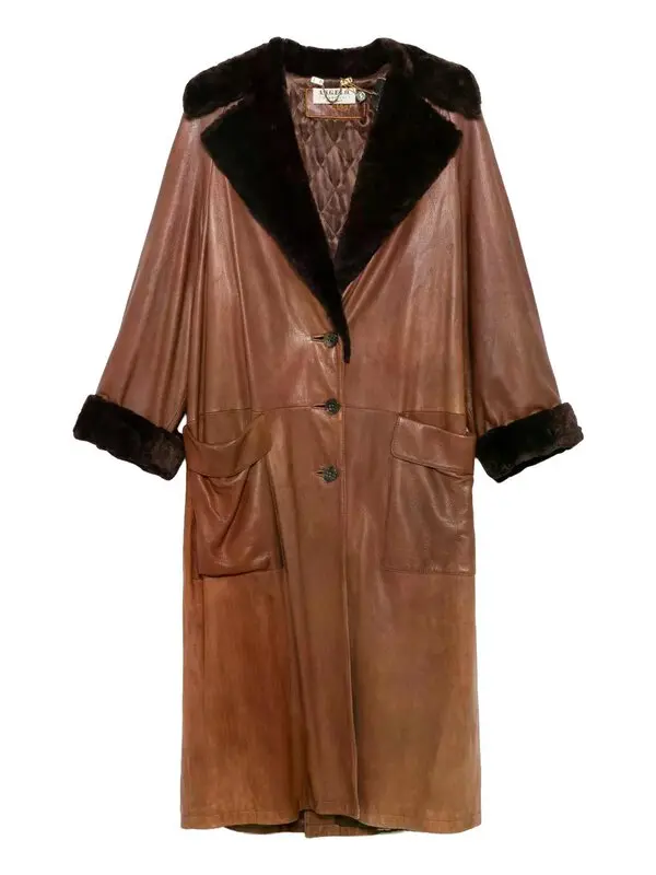 A.N.G.E.L.O. VINTAGE CULT 1980s Leather Coat - Brown