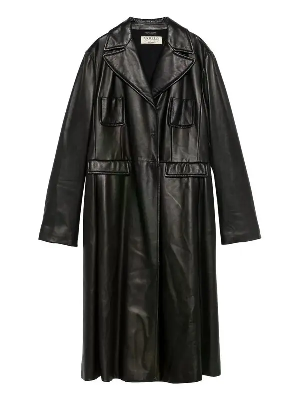 A.N.G.E.L.O. VINTAGE CULT 2000s Leather Coat - Black