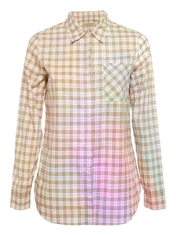 Burberry Checked Shirt - Pink