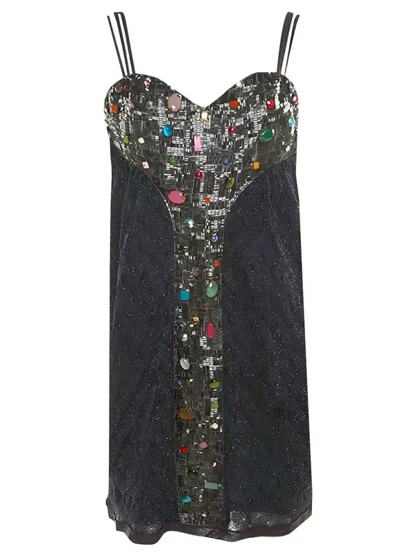 Missoni Embellished Mini Dress - Black