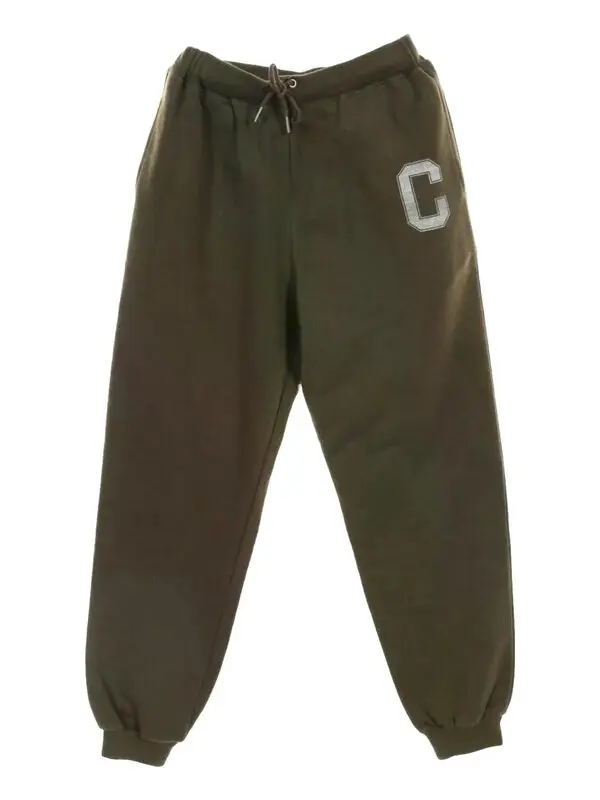 Celine 2010s Logo-print Cotton Track Pants - Green