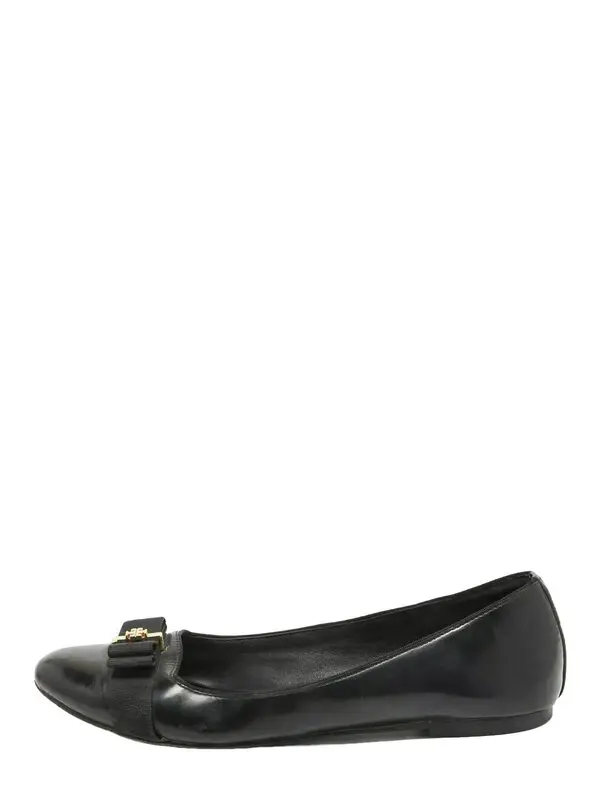 Tory Burch Leather Ballet Flats - Black