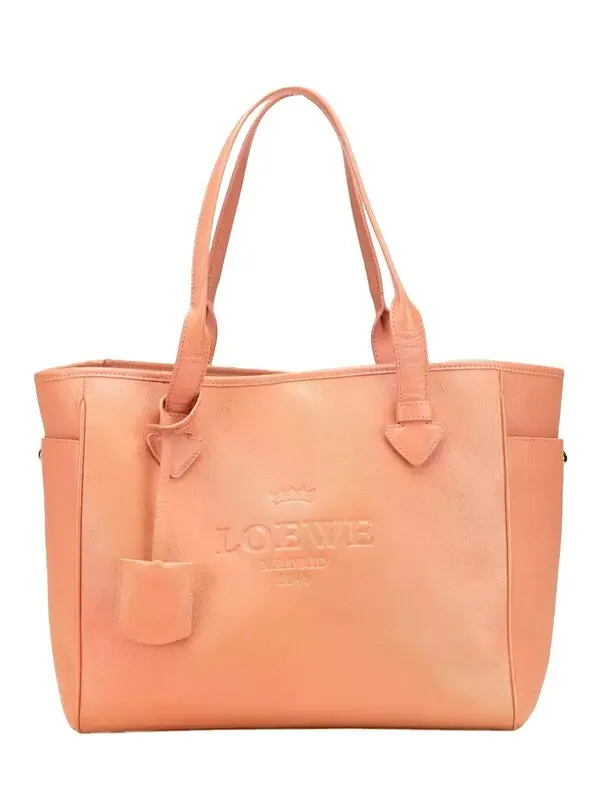 Loewe Leather Heritage Tote Bag - Pink
