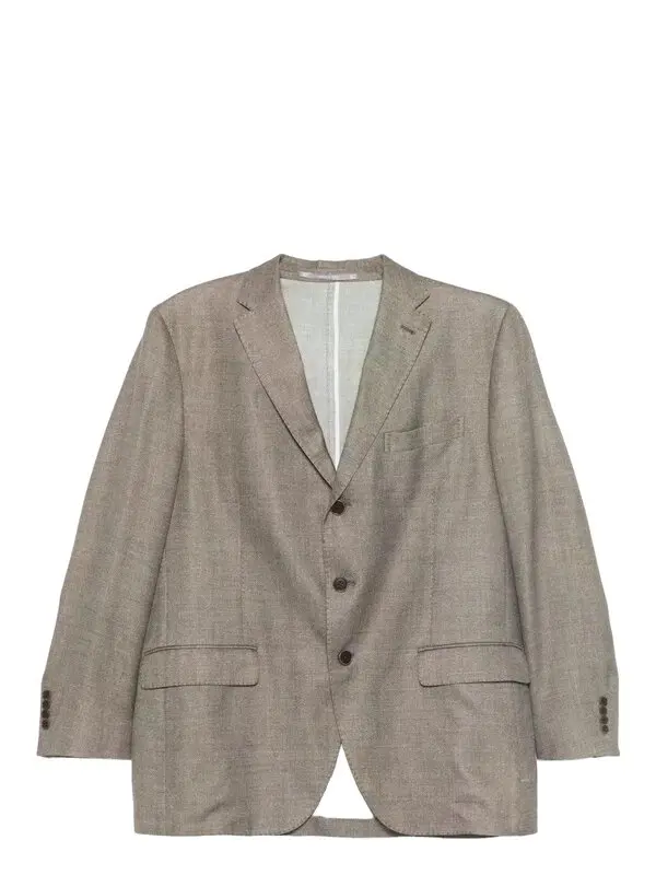 Loro Piana 2010s Pre-owned Mélange-effect Blazer - Grey
