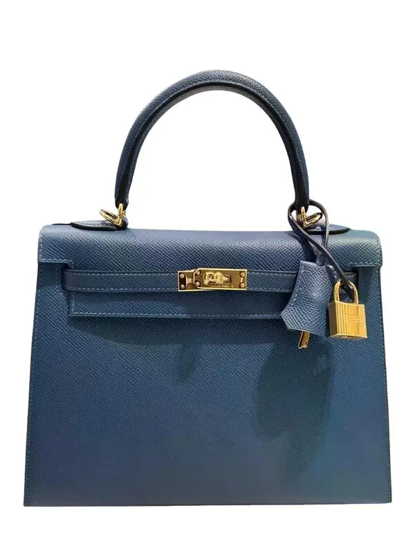 Hermès 2024 Kelly Sellier 25 Epsom Tote - Blue